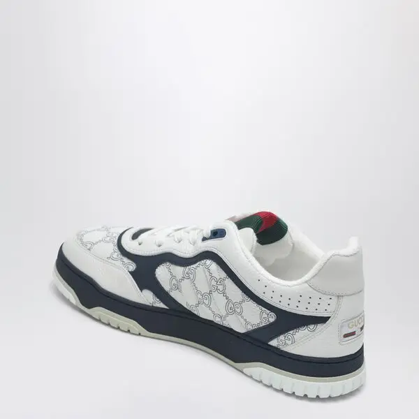 Gucci Re-web And Blue Suede Trimmed Gg Nylon Sneakers