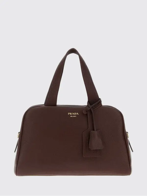 Prada Tote Bag With Top Handles - Brown