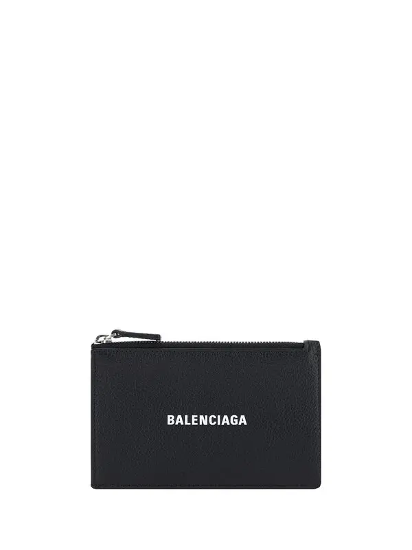 Balenciaga Leather Cardholder - Black