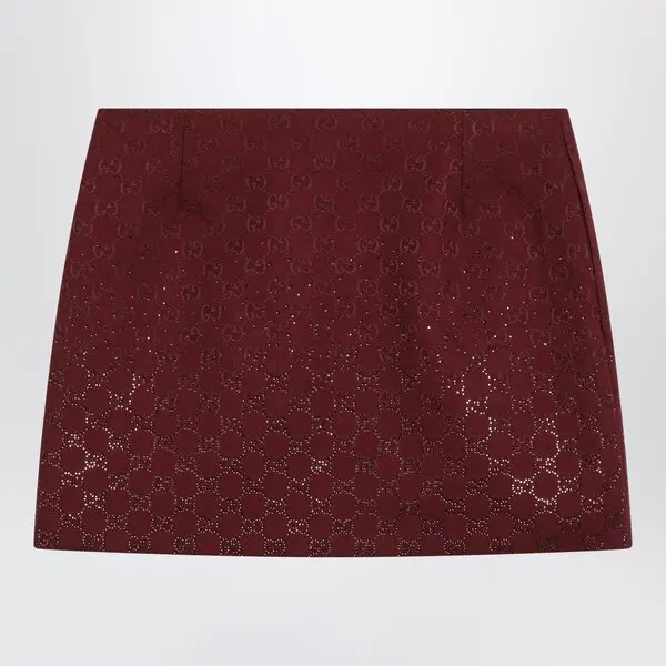 Gucci Gg-fabric Mini Skirt With Crystals