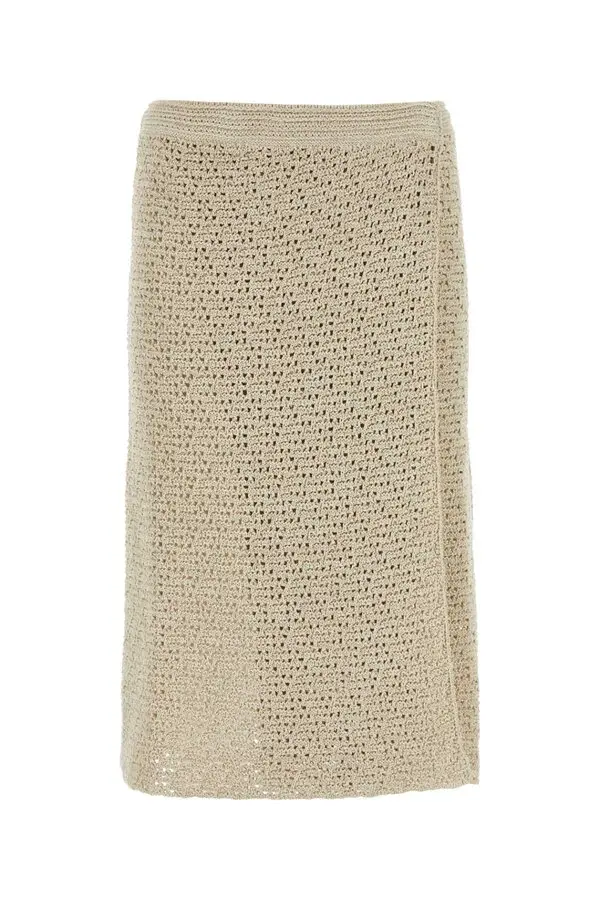 Bottega Veneta Crochet Skirt - Brown