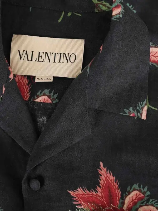 Valentino Garavani Papier Floral` Short Sleeve Shirt