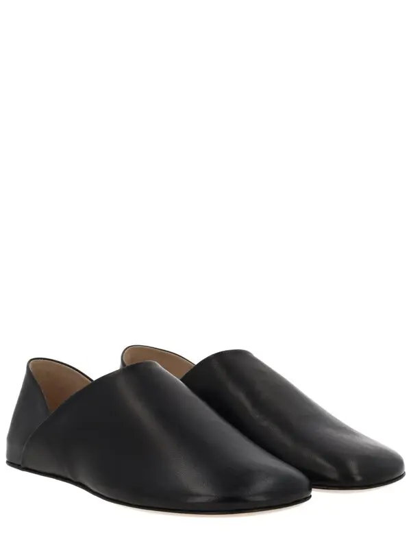JW Anderson Leather Slipper Shoe - Black