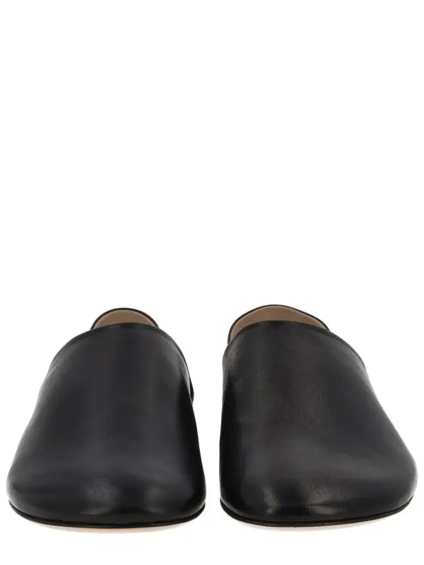 JW Anderson Leather Slipper Shoe - Black