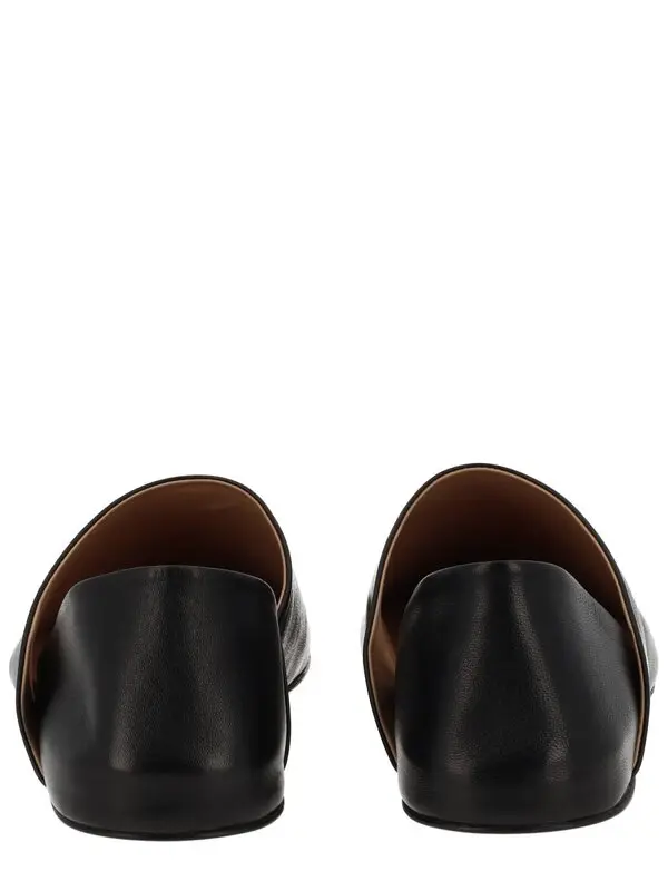 JW Anderson Leather Slipper Shoe - Black