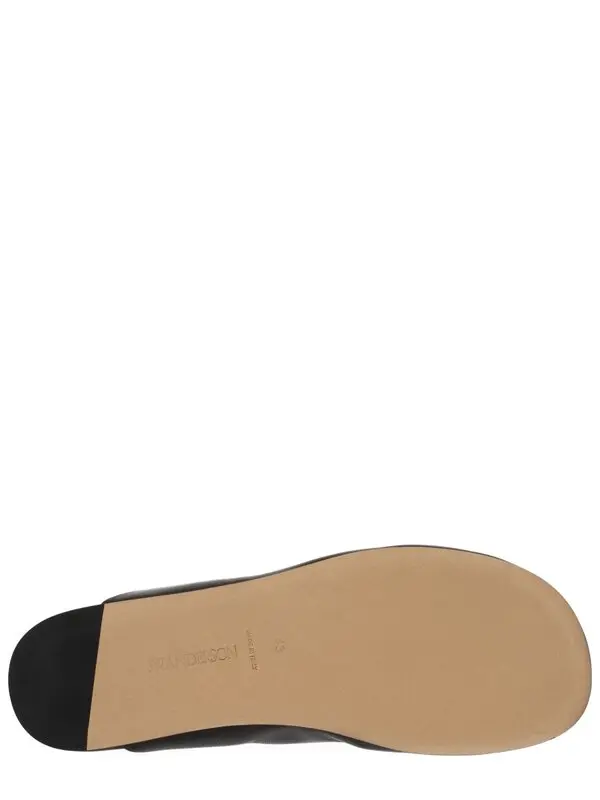 JW Anderson Leather Slipper Shoe - Black