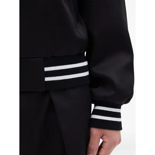 ANN DEMEULEMEESTER Acetate And Viscose Blend Bomber Jacket