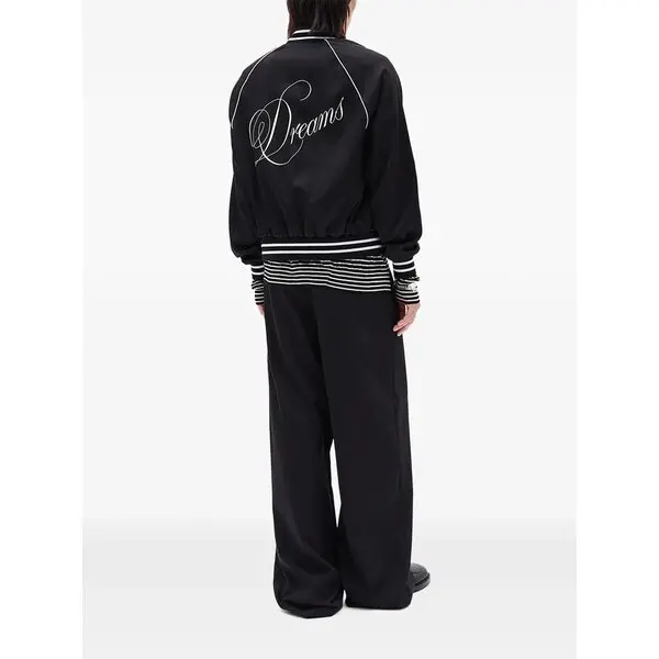 ANN DEMEULEMEESTER Acetate And Viscose Blend Bomber Jacket