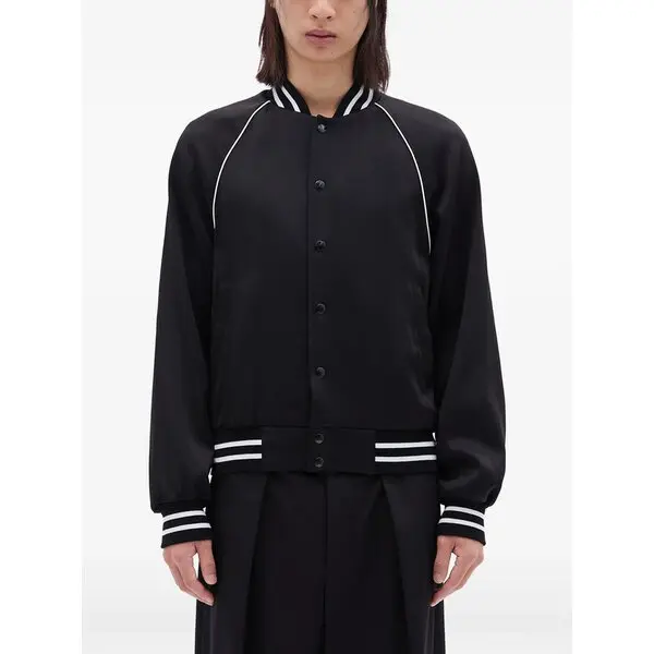 ANN DEMEULEMEESTER Acetate And Viscose Blend Bomber Jacket - Black