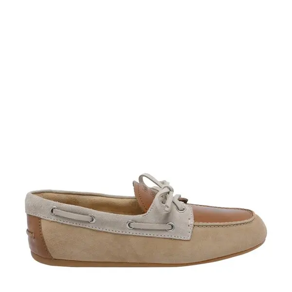 Miu Miu Logo Loafers - Cream