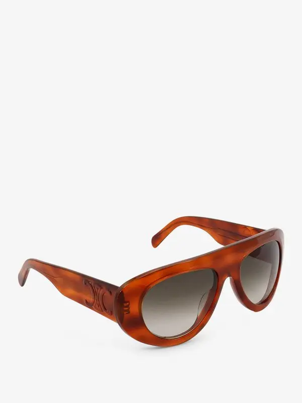 Celine Acetate Sunglasses With Embossed Triomphe Logo - Multicolor