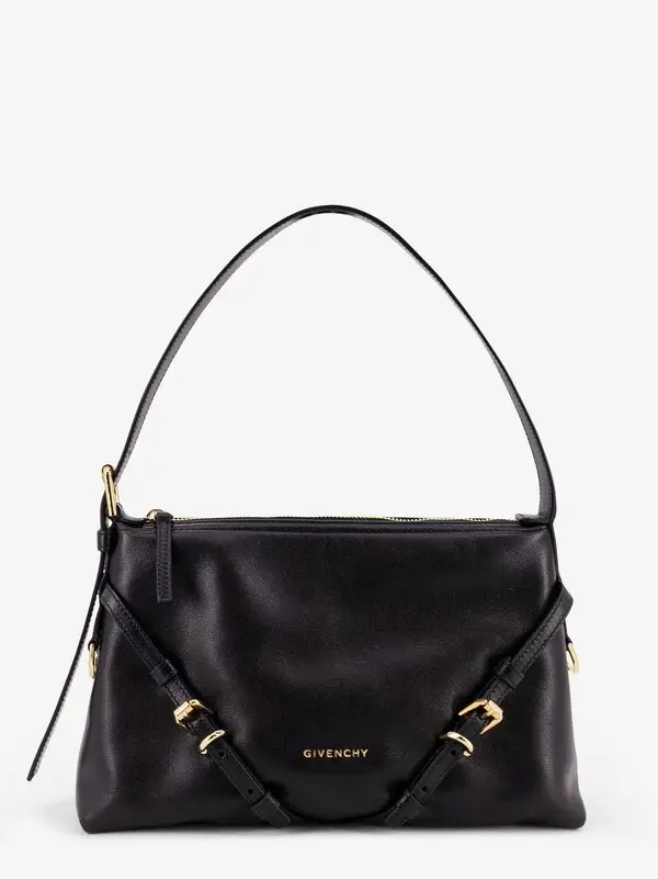 Givenchy Voyou Leather Shoulder Bag - Black