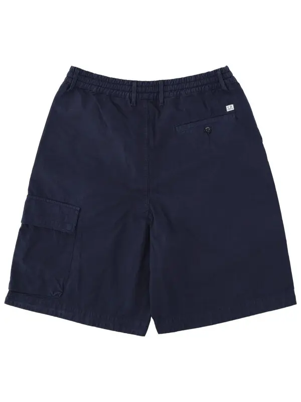 C.P. COMPANY Logo Patch Cargo Shorts - Blue