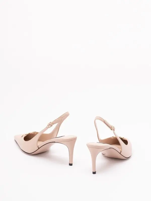 Dolce & Gabbana Silk-effect Nappa Leather Slingbacks - Multicolor