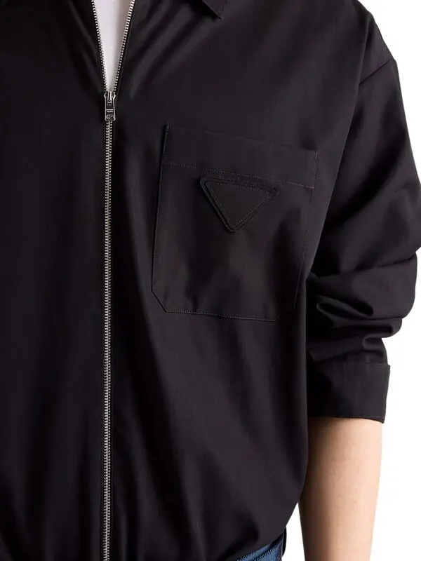 Prada Cotton Overshirt With Zip