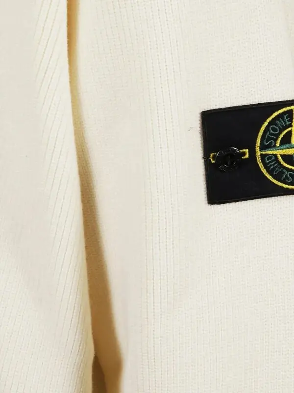 Stone Island Ribbed Soft Organic Cotton Cardigan