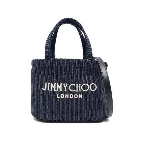 JIMMY CHOO Raffia Tote Bag - Blue
