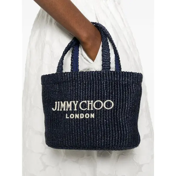 JIMMY CHOO Raffia Tote Bag - Blue