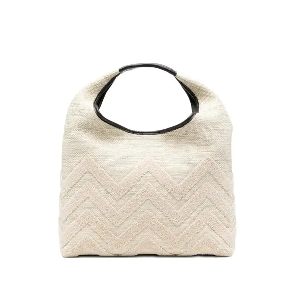 Missoni Zigzag Pattern Tote Bag - Cream