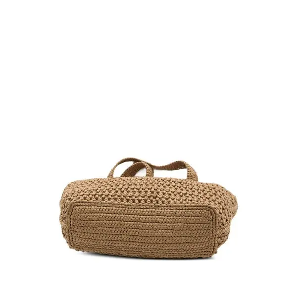 TOD'S Raffia Crochet Tote Bag - Cream