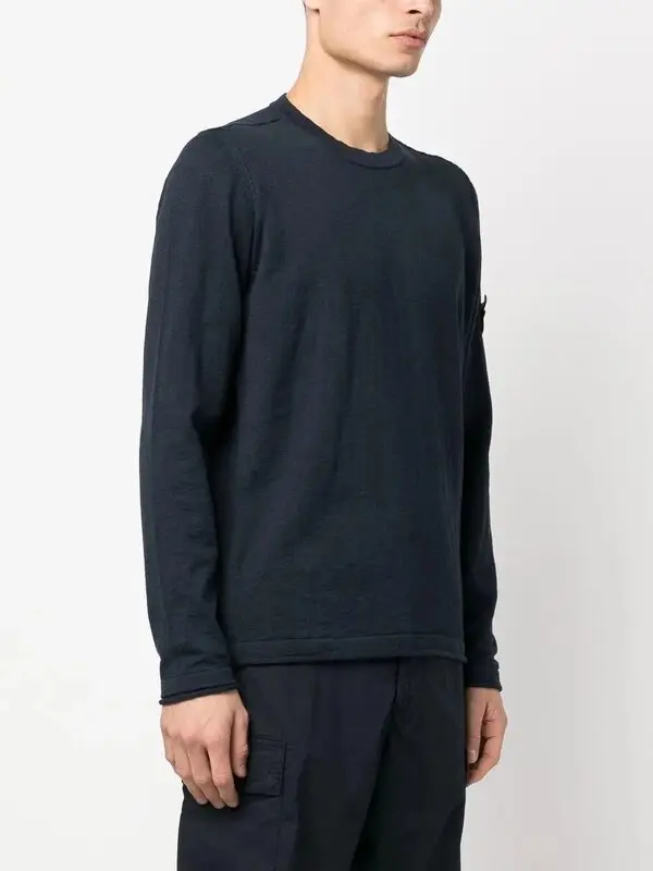 Stone Island Stocking Stitch Organic Cotton Nylon Crewneck - Multicolor