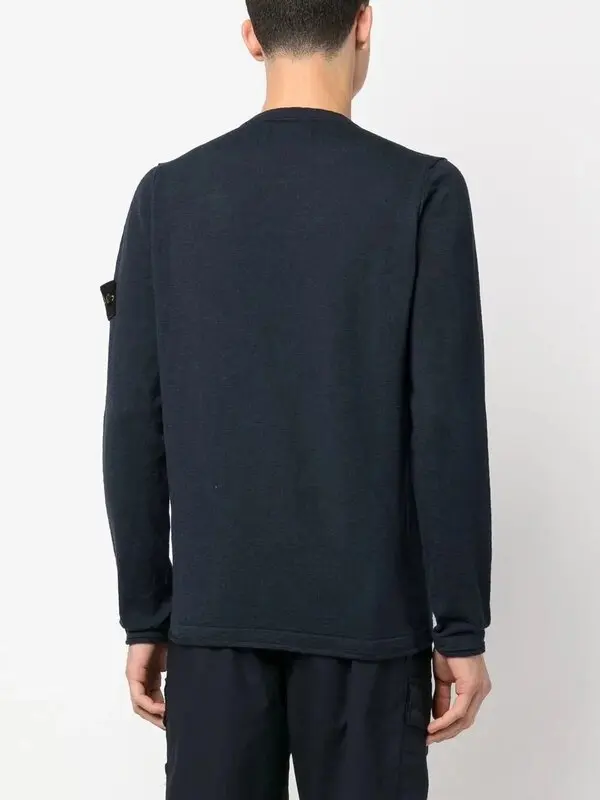 Stone Island Stocking Stitch Organic Cotton Nylon Crewneck - Multicolor
