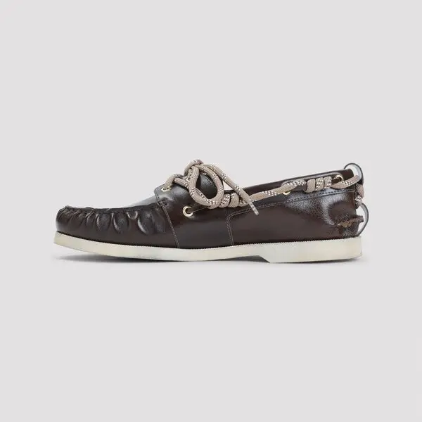 GOLDEN GOOSE Boat Loafers With Lace-up Detail