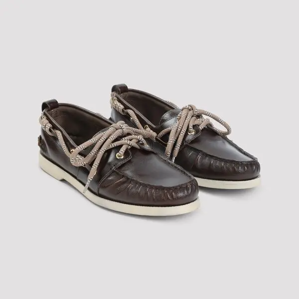 GOLDEN GOOSE Boat Loafers With Lace-up Detail
