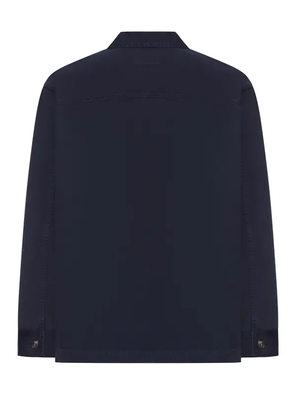 Saint Laurent Cassandre Overshirt In Cotton And Linen Gabardine - Multicolor