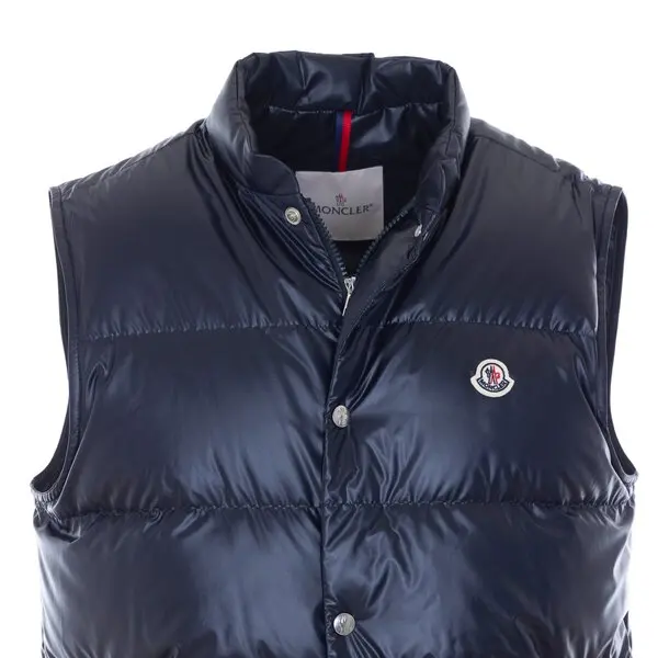 Moncler Padded Vest With Turtleneck - Blue