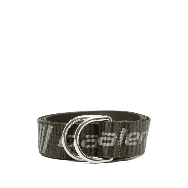 Balenciaga Logo Print Double Ring Belt - Green