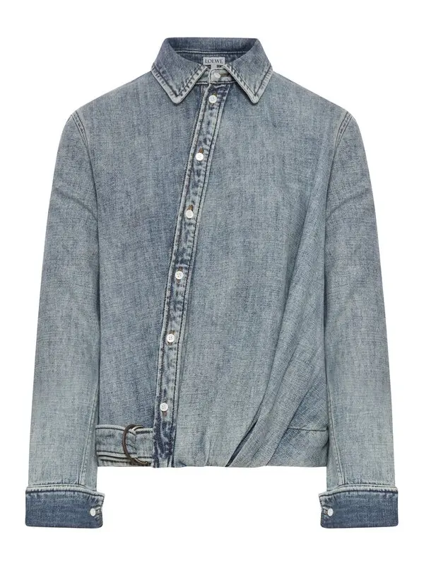 Loewe Draped Denim Shirt - Multicolor