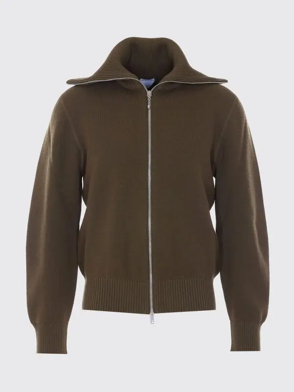 Bottega Veneta Wool Blend Zip-up Sweater - Brown