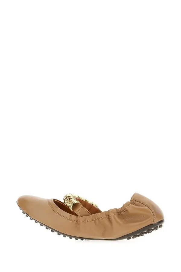 TOD'S Ballet Flats With Metal Detailing