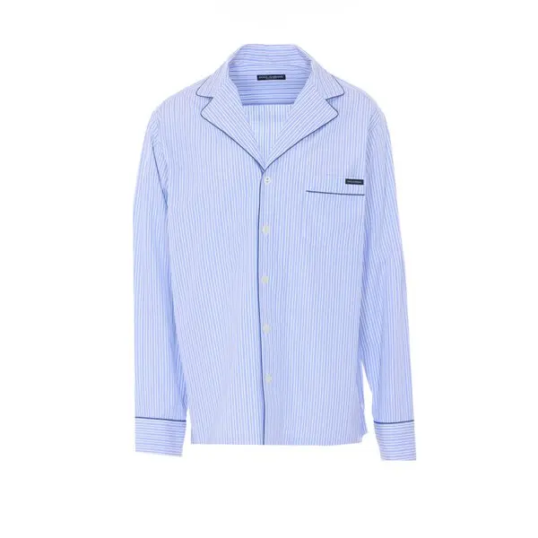 Dolce & Gabbana Striped Poplin Vanity Shirt - Blue
