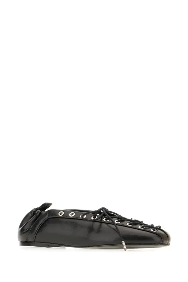 GANNI Flat Shoes With Lace-up Detailing - Multicolor