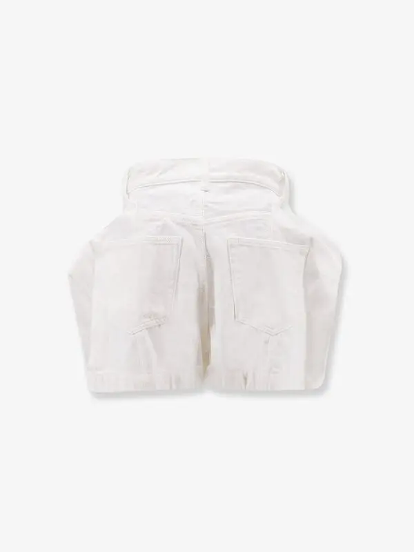 Sacai White Cotton Shorts