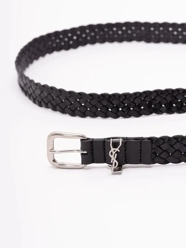Saint Laurent Woven Leather Belt
