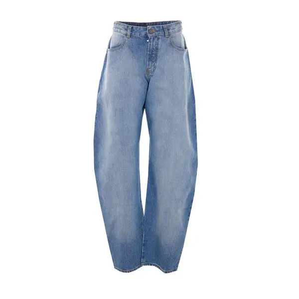 Alaïa Wide Leg Denim Pants - Blue
