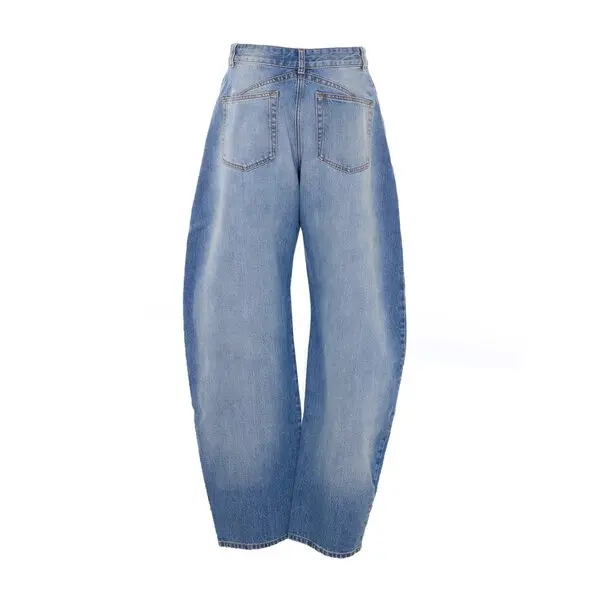 Alaïa Wide Leg Denim Pants - Blue