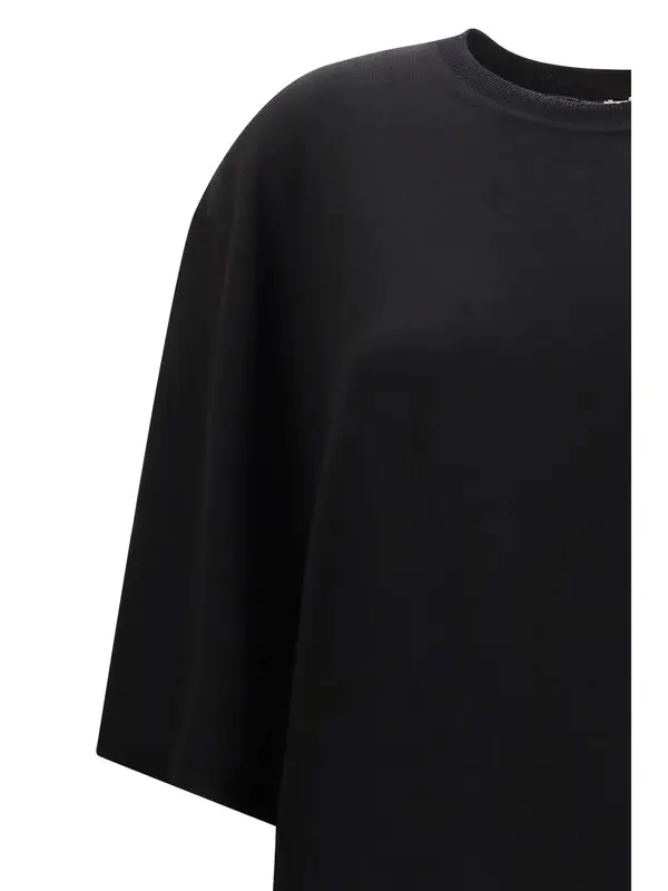TOTEME Oversized Wool T-shirt Dress - Black