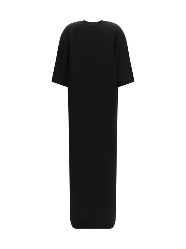 TOTEME Oversized Wool T-shirt Dress - Black
