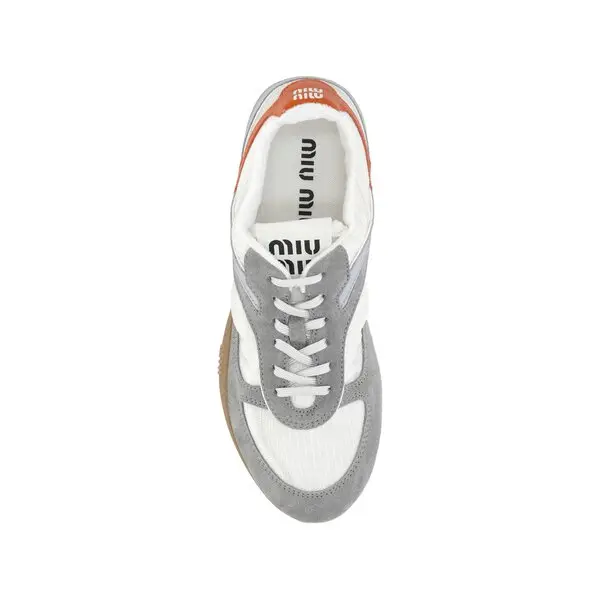 Miu Miu Lace-up Sneakers - Gray