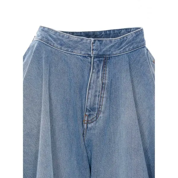 Alaïa Panelled Wide Leg Denim Jeans