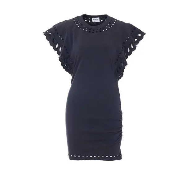 Isabel Marant Étoile Orlane Dress With Perforated Details - Black