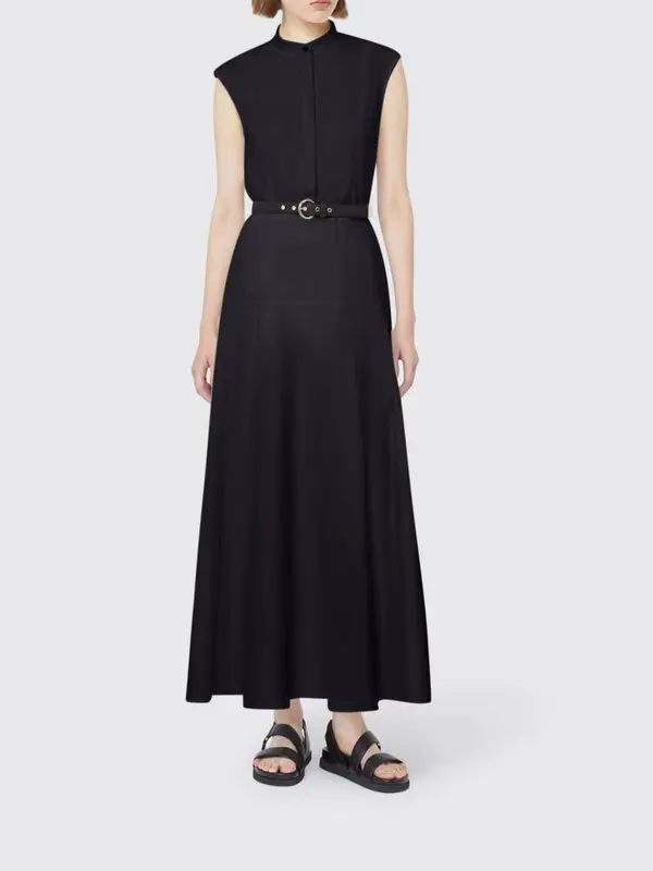 Max Mara Sleeveless Mandarin Collar Maxi Dress