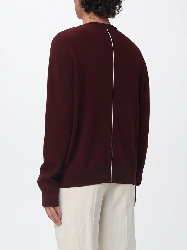 Loewe Burgundy Sweater With Contrast Stitching