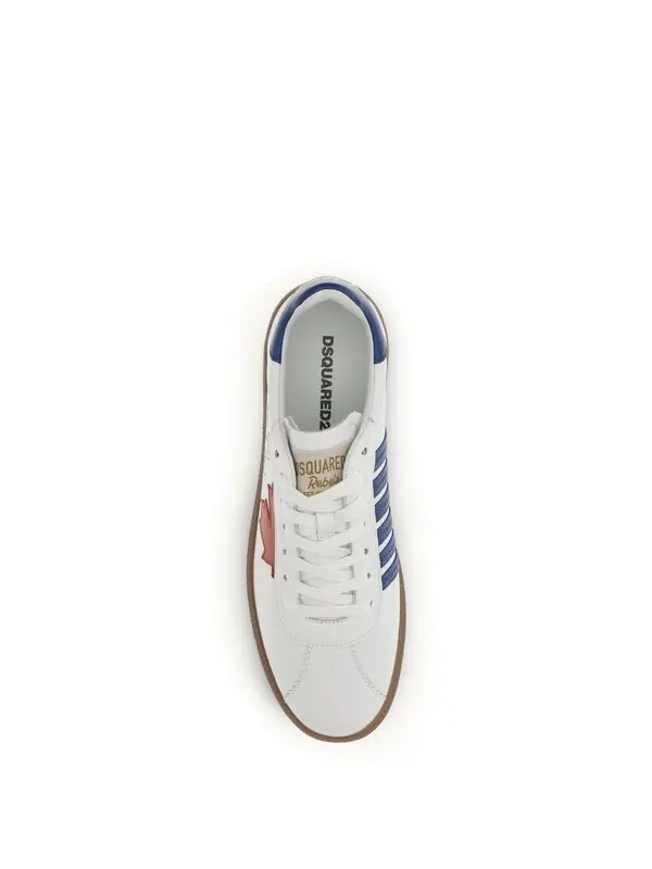 Dsquared2 Rebels Leather Lace-up Sneakers
