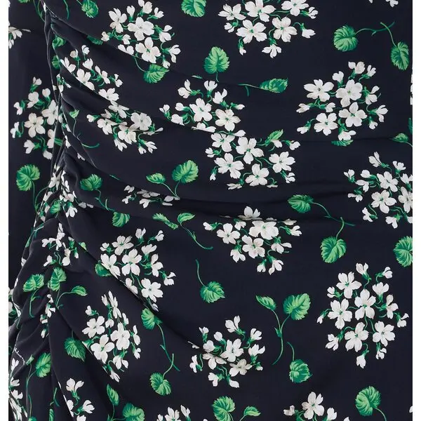 Dolce & Gabbana Floral Print Charmeuse Dress - Black