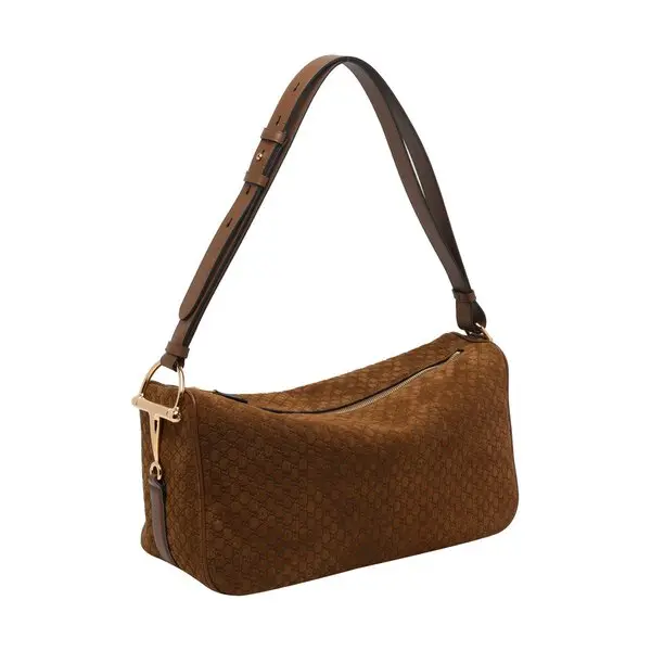 Gucci Medium Half Horsebit Shoulder Bag - Brown